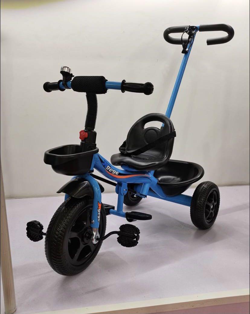 [Fully Assembled] Push Steering Tricycles - blue, Babies & Kids, Infant ...
