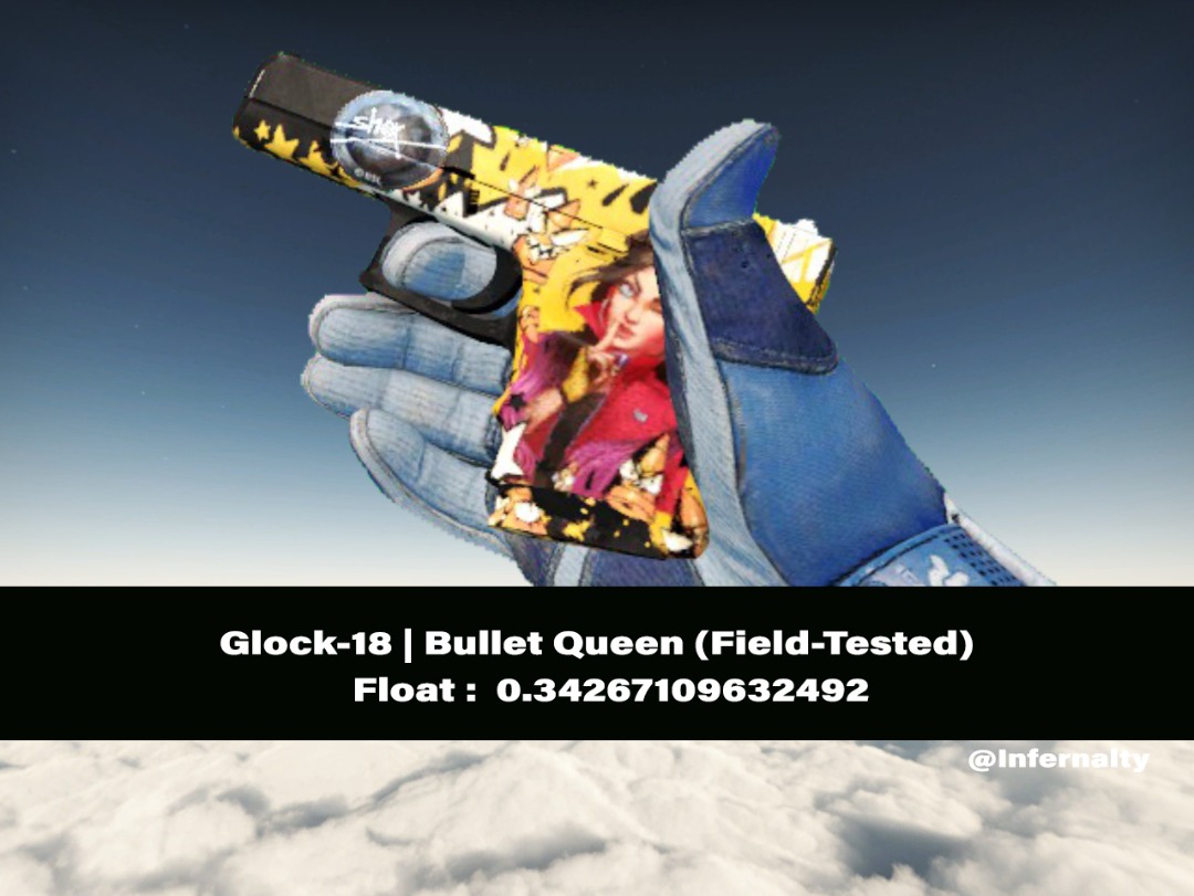 Glock-18 Bullet Queen FT CSGO SKINS KNIVES, Video Gaming, Gaming ...