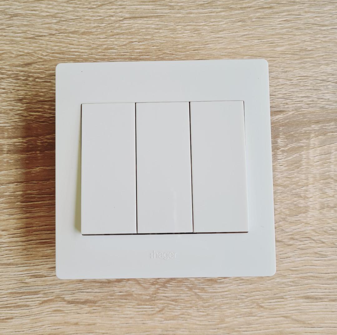 Hager Muse Wall Switch Socket White, TV & Home Appliances, Electrical ...