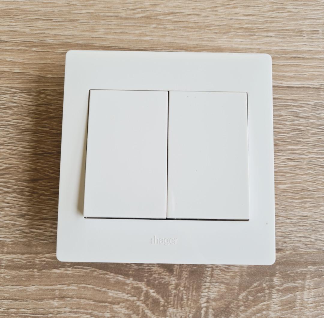 Hager Muse Wall Switch Socket White, TV & Home Appliances, Electrical ...