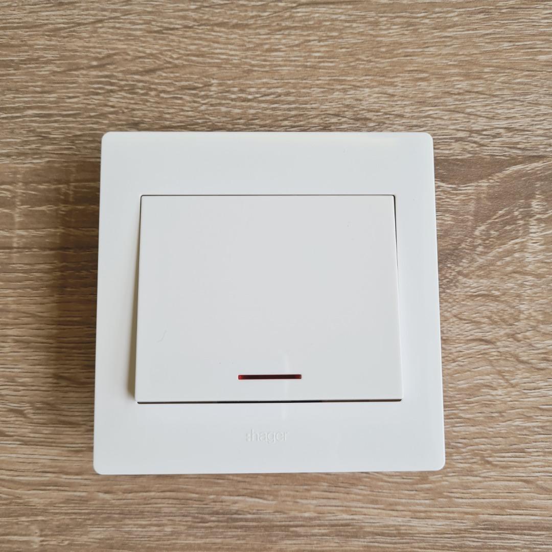 Hager Muse Wall Switch Socket White, TV & Home Appliances, Electrical ...