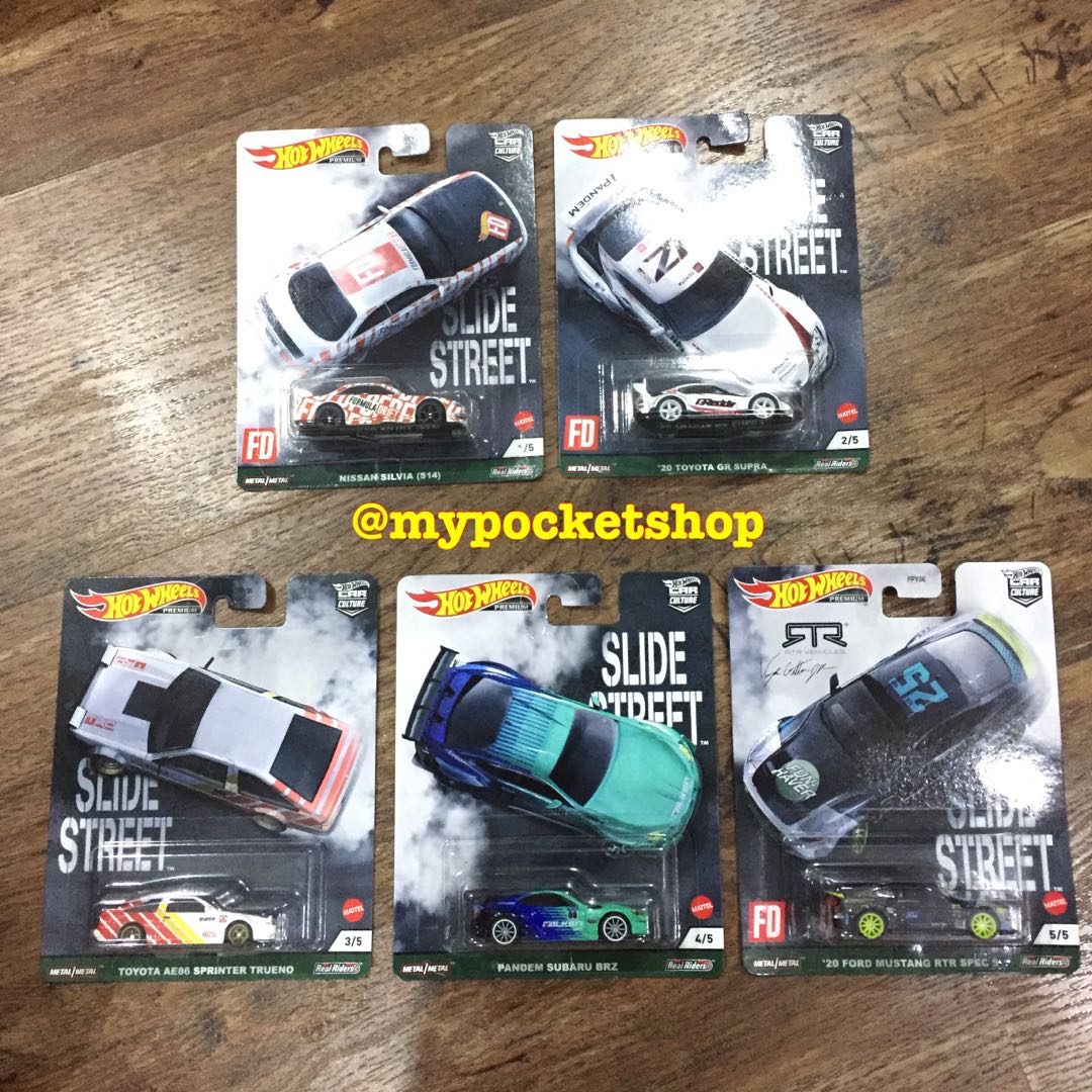 Hot Wheels SLIDE STREET ASSORTMENT / 2021 Hotwheels Premium Car Culture ...