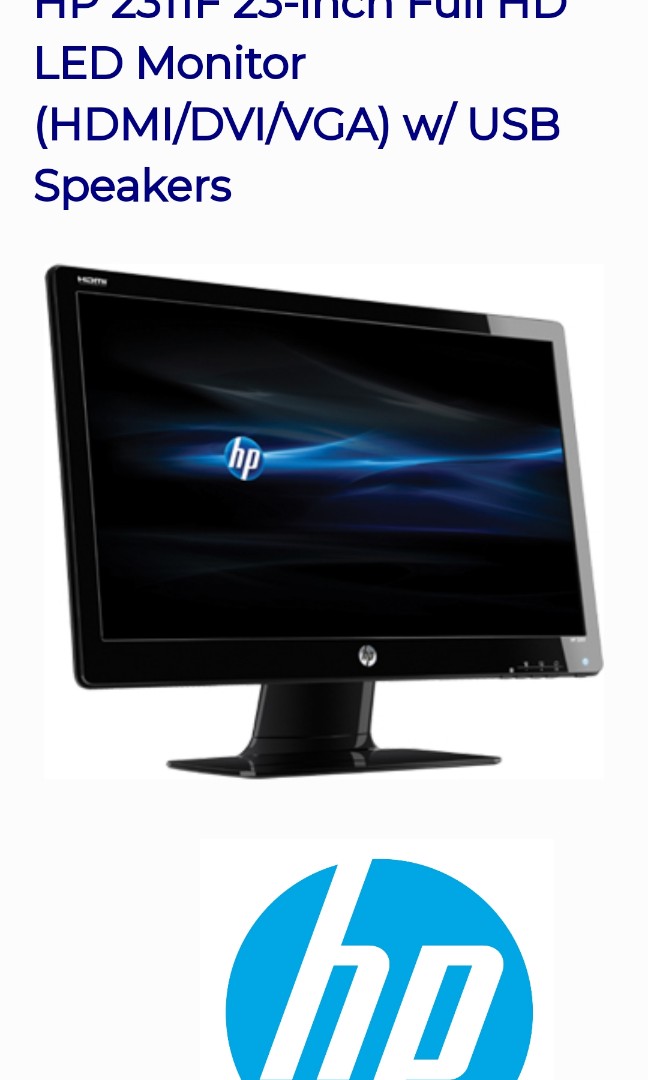 Excellent condition monitor HP 2311F, Computers & Tech, Desktops on ...