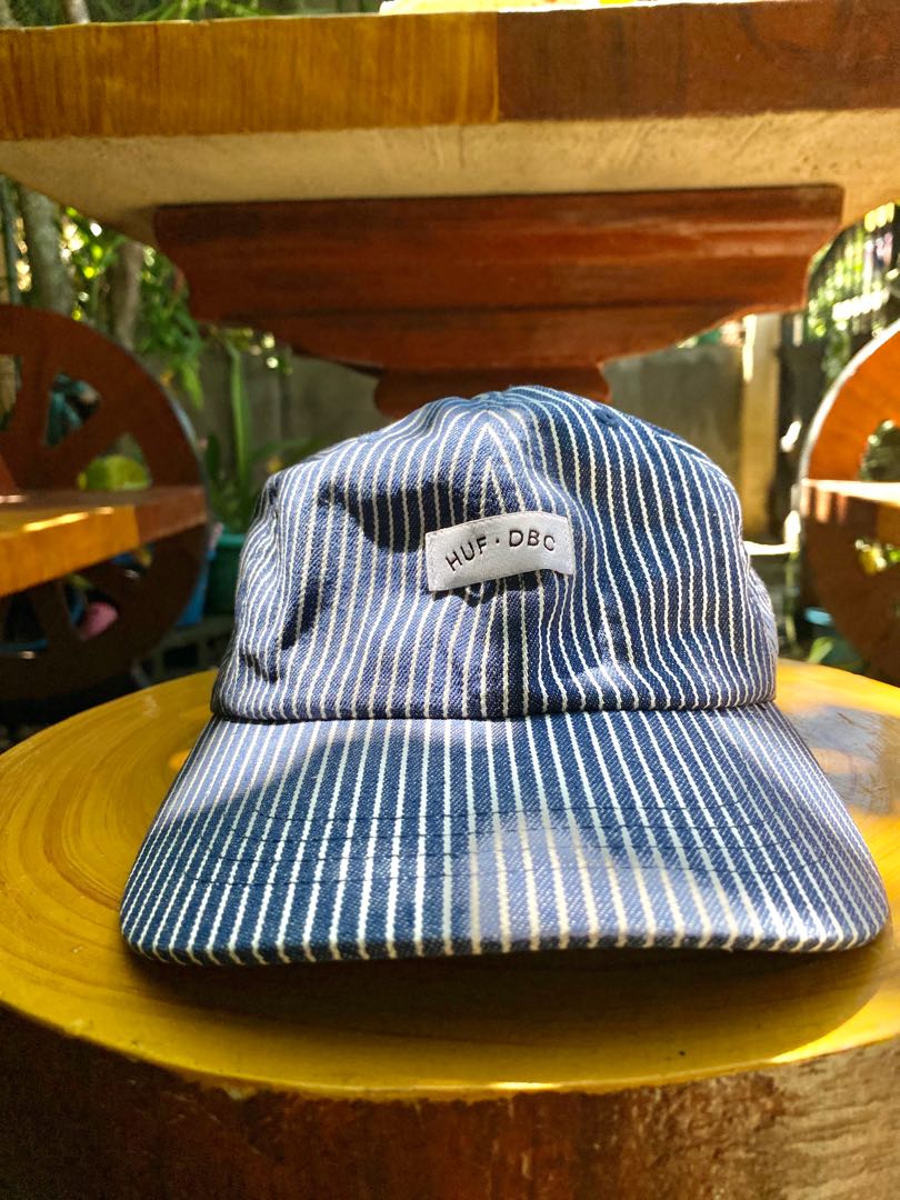 HUF x DBC Striped Hickory Curve Hat, Men's Fashion, Watches ...