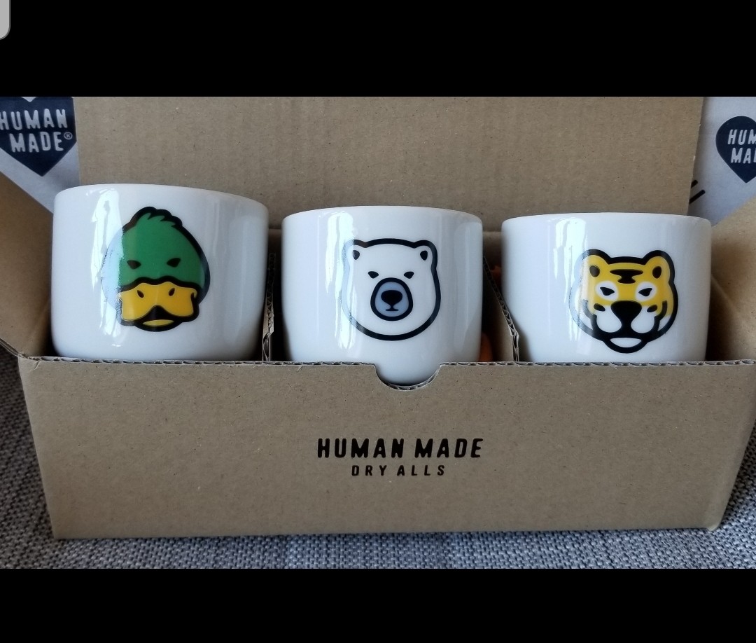 HUMAN MADE 人間製 動物Sake Cup (SET OF 3) / 動物清酒杯 / Approx. 144 ml / 全新, 傢俬 ...