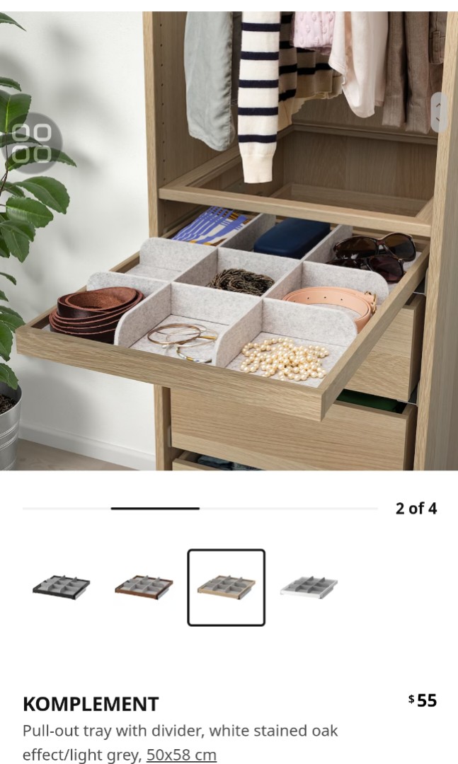 IKEA KOMPLEMENT items [pullout tray/soft-close runner], Furniture & Home Living, Furniture ...