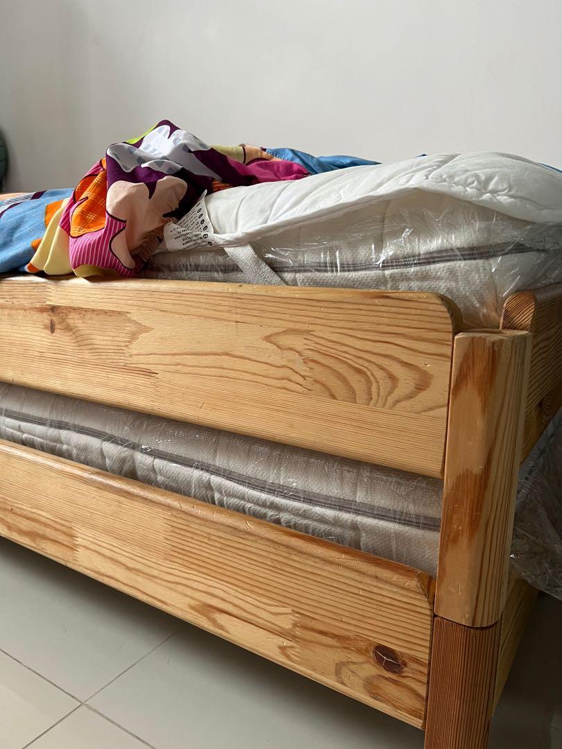 IKEA Utaker Stackable Bed with Mattresses, Furniture & Home Living ...
