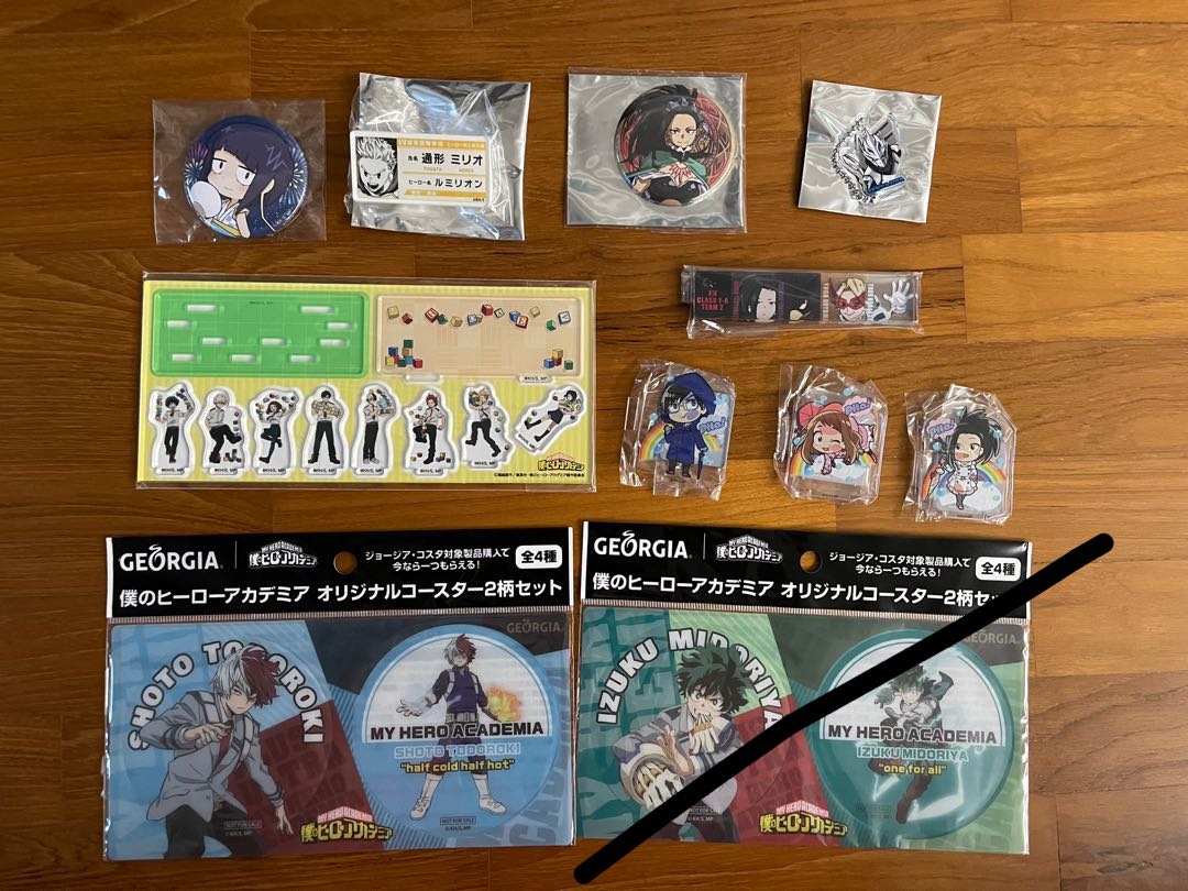 [Instock] My Hero Academia Assorted Merch Diorama Acrylic Stand, Badge ...