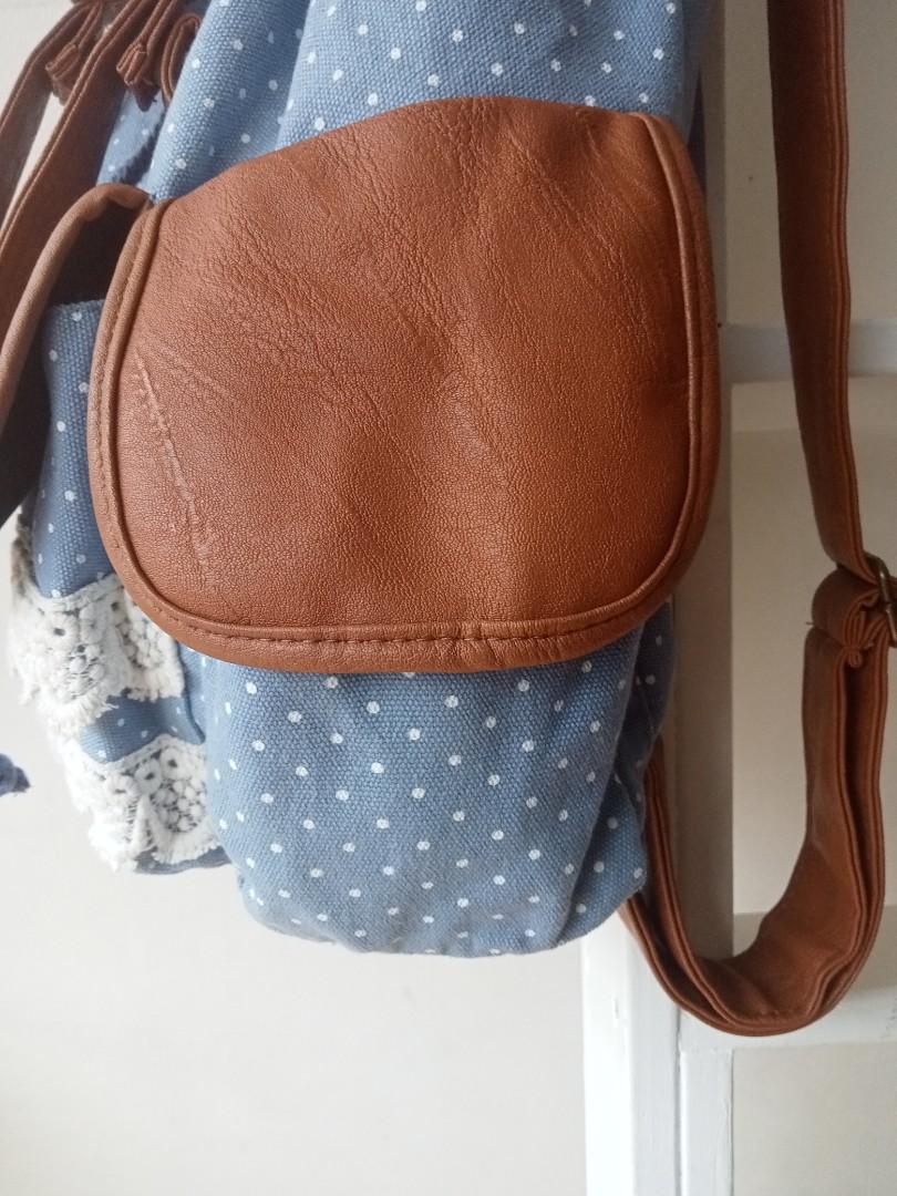 Japan Aesthetic Blue Backpack, Women's Fashion, Bags & Wallets ...