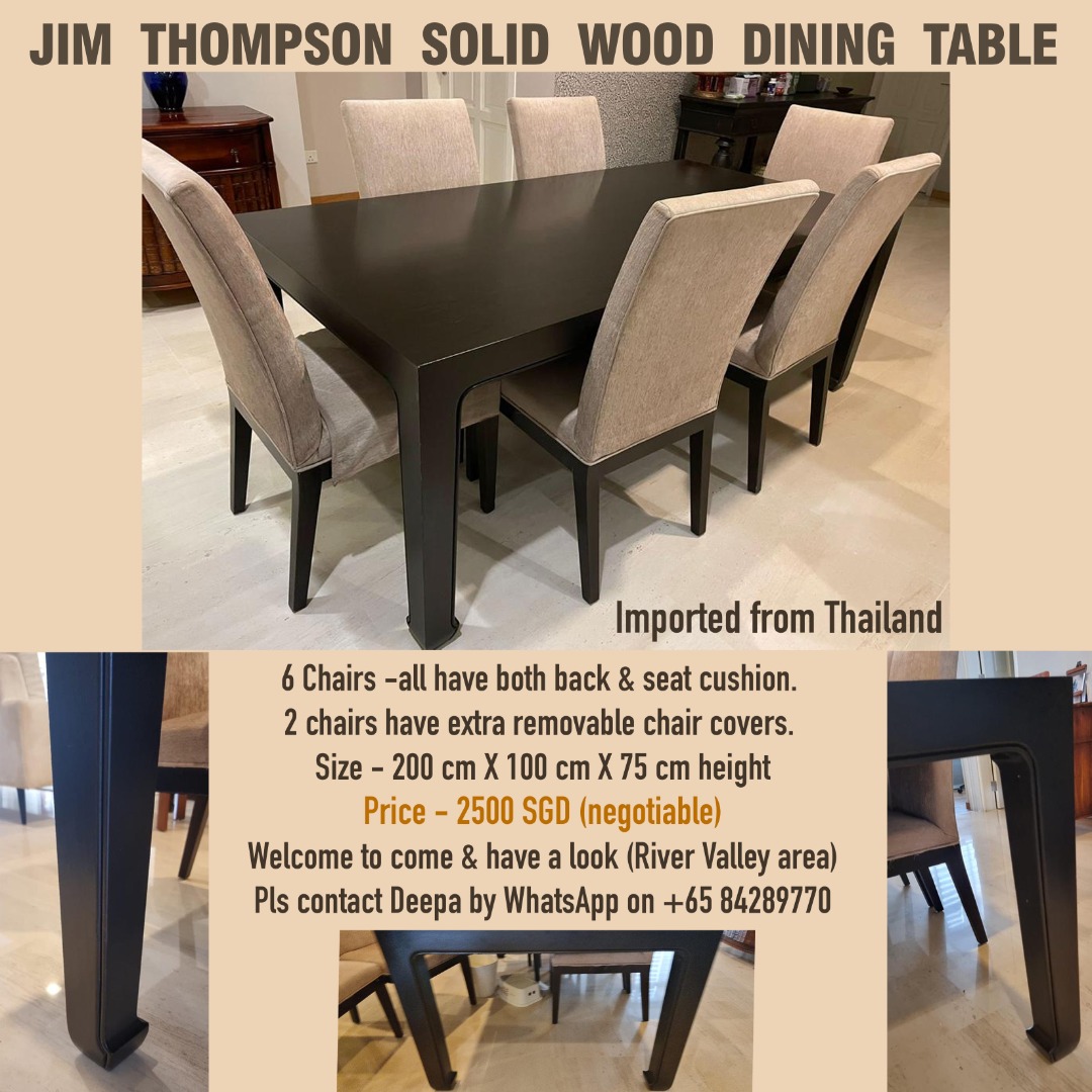 Jim Thompson - Imported from Thailand lovely dining table, Furniture ...