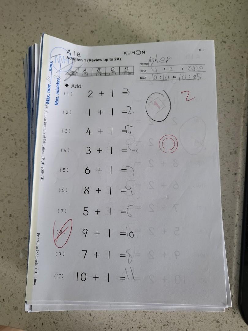 Kumon Math Level A, Hobbies & Toys, Books & Magazines, Assessment Books ...