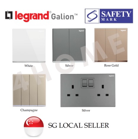 Legrand Galion Switch Socket (Champagne, Rose Gold, Dark Silver, White ...