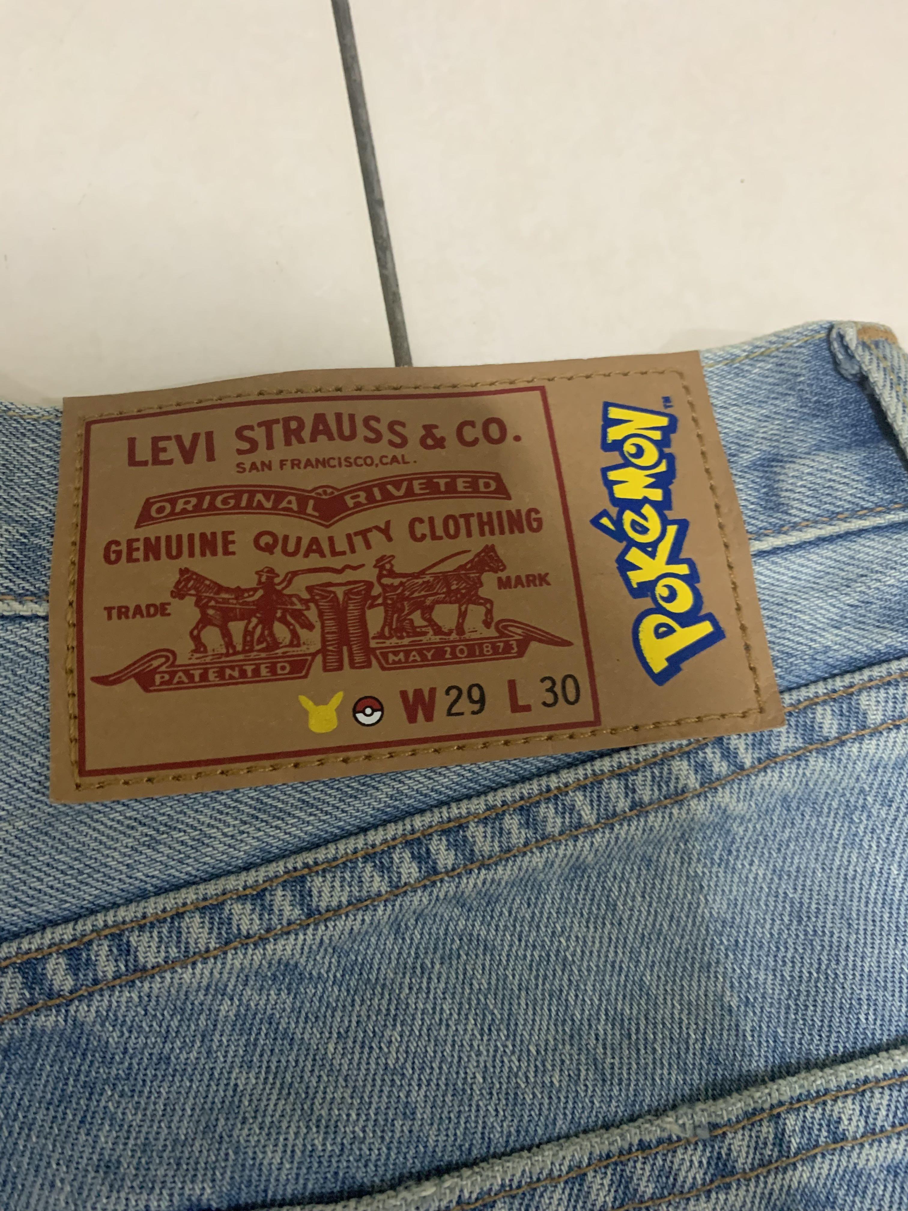Levis x pokemon pikachu, Men's Fashion, Bottoms, Jeans on Carousell