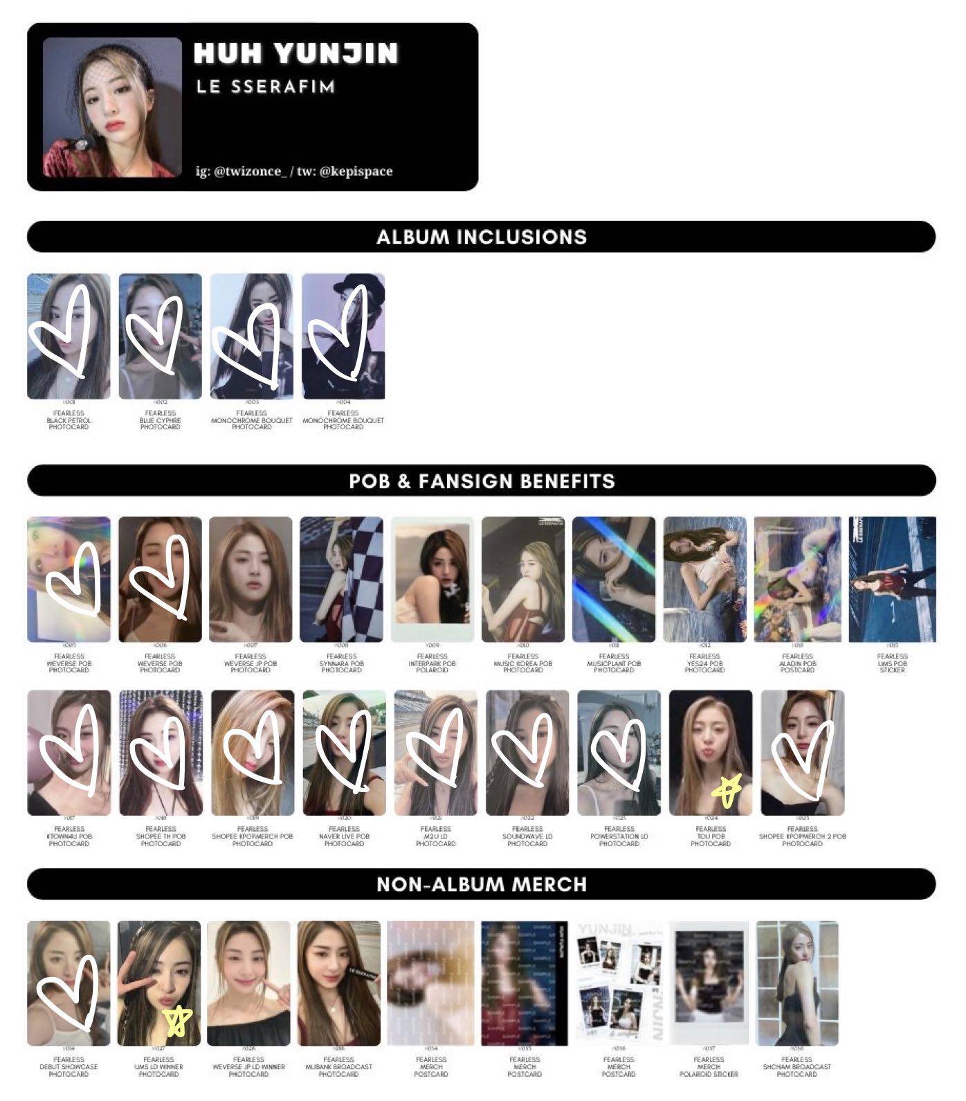 lf/wtb le sserafim yunjin pcs photocards, Hobbies & Toys, Memorabilia ...