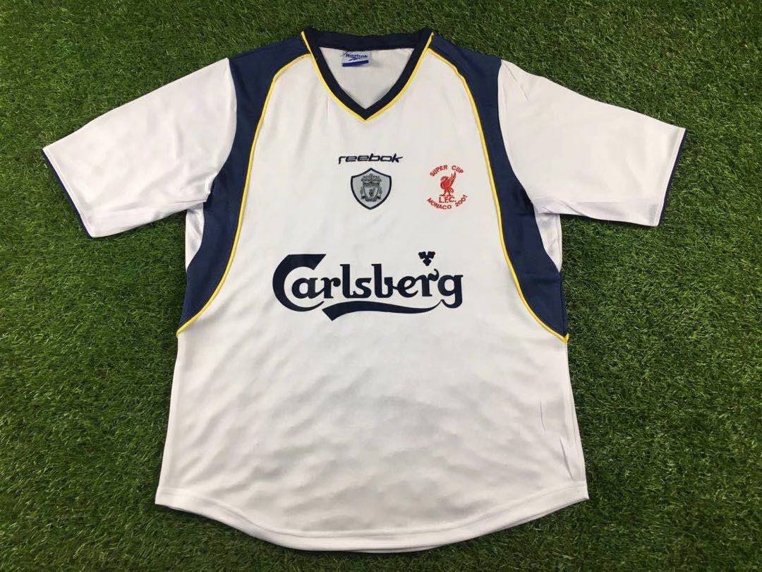 Liverpool 2001 super cup football shirt new S-XXL, 男裝, 運動服裝 - Carousell