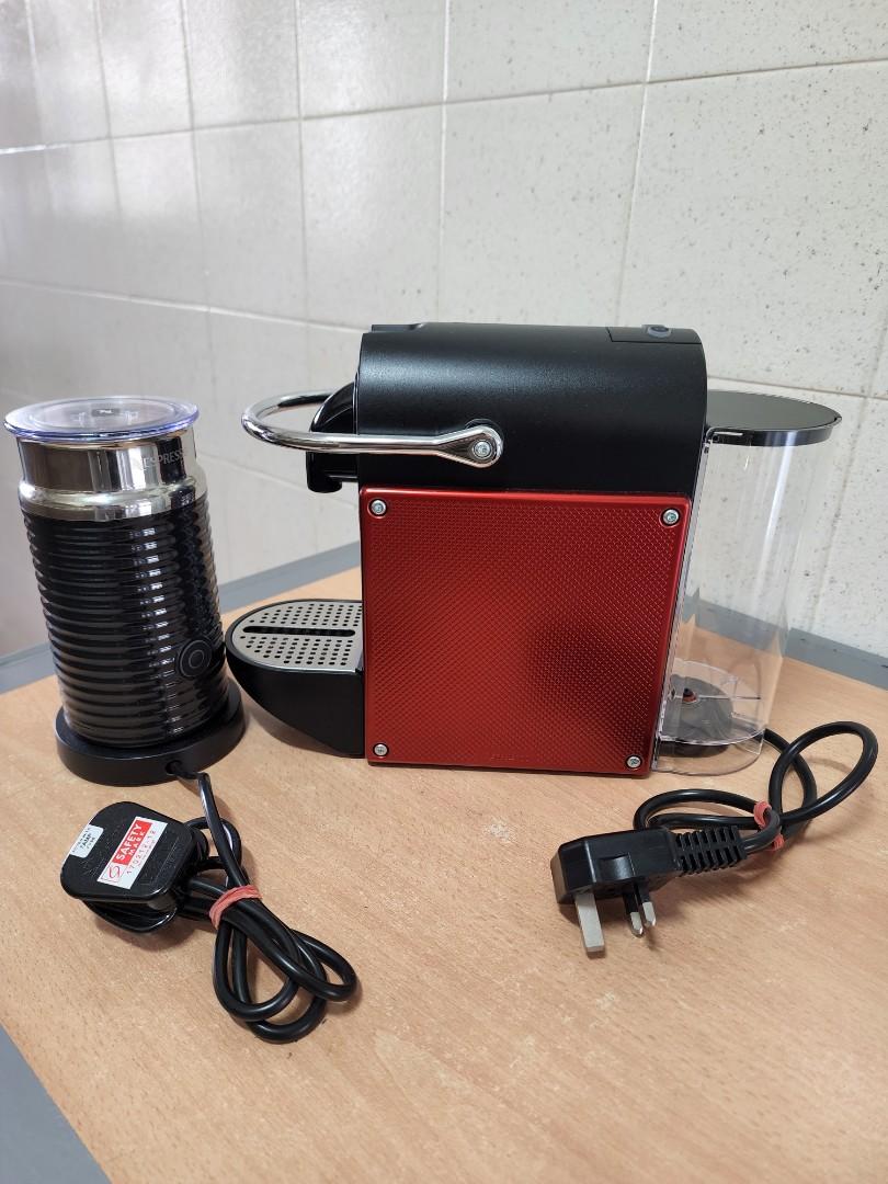Nespresso Pixie Electric Red + Aeroccino Milk Frother, TV & Home ...
