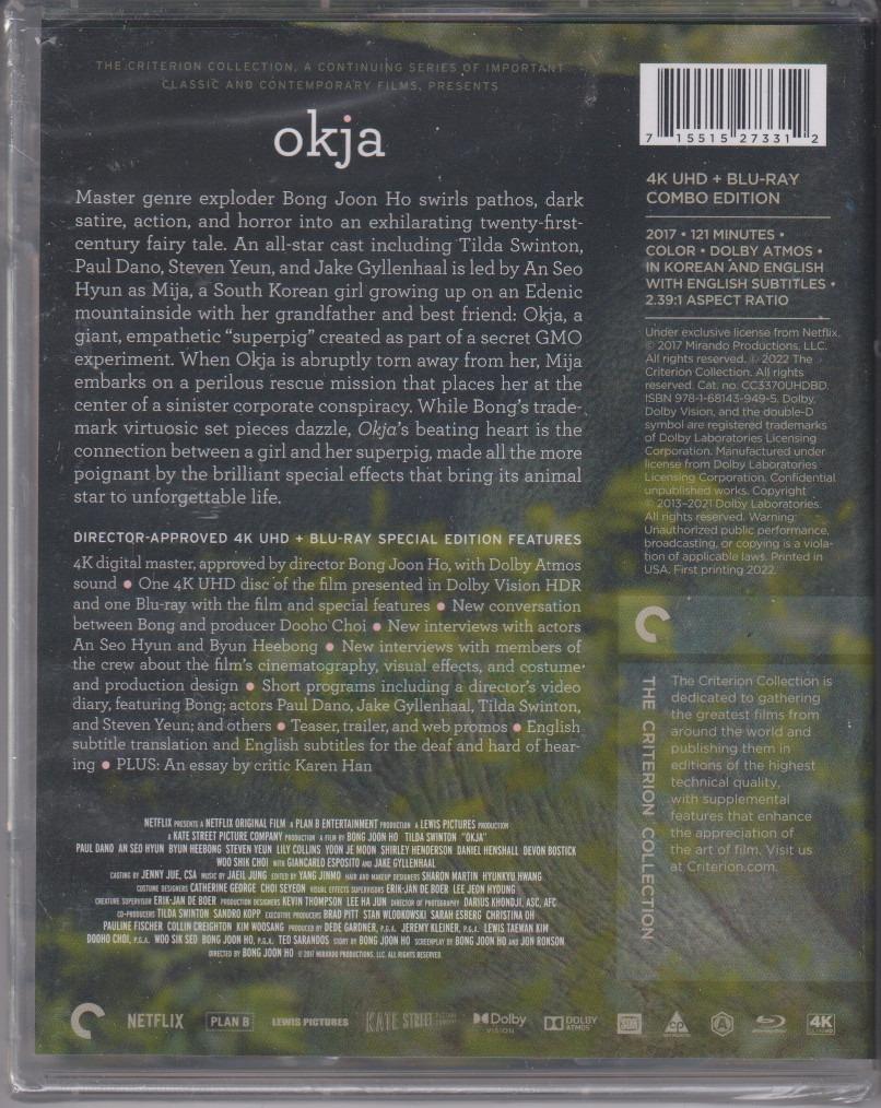 Okja 4K (Criterion Collection 1133) Blu ray / Bluray, Hobbies & Toys ...