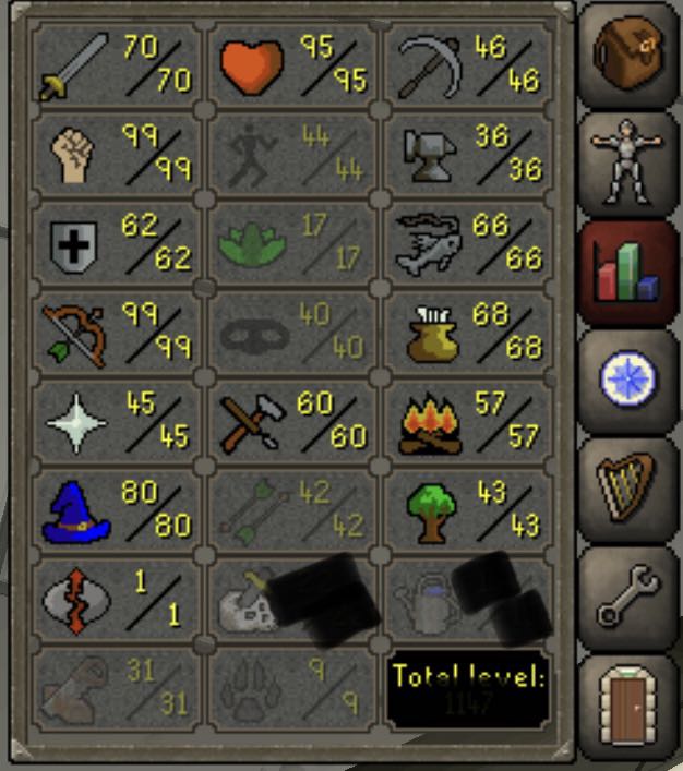 Osrs 99 str 99 range pking, Video Gaming, Video Games, Others on Carousell
