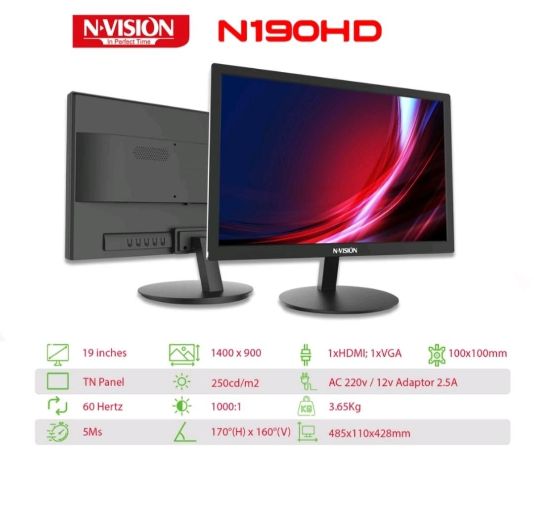 PC Monitor: N-VISION N190HD 19" LED Monitor, Computers & Tech, Parts ...