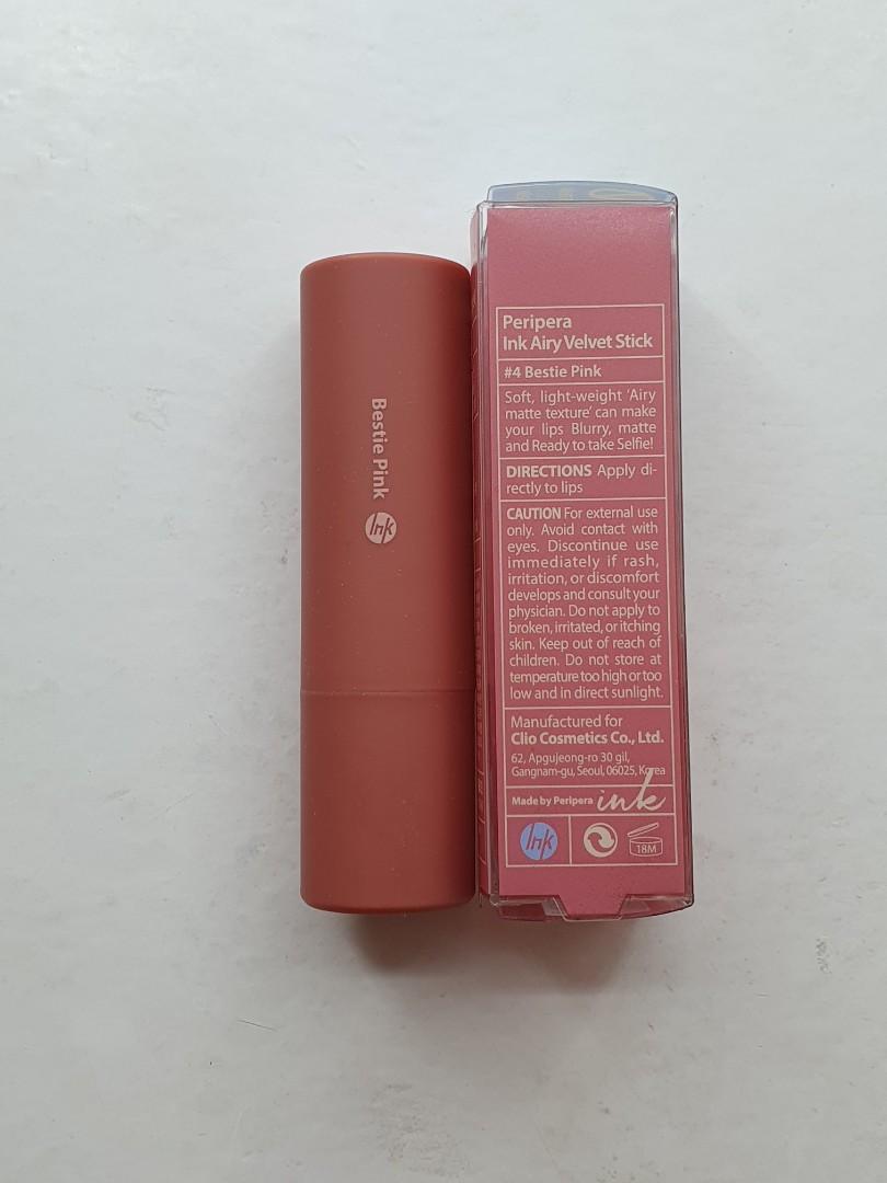 Peripera Ink Airy Velvet Stick - 04 Bestie Pink, Beauty & Personal Care ...