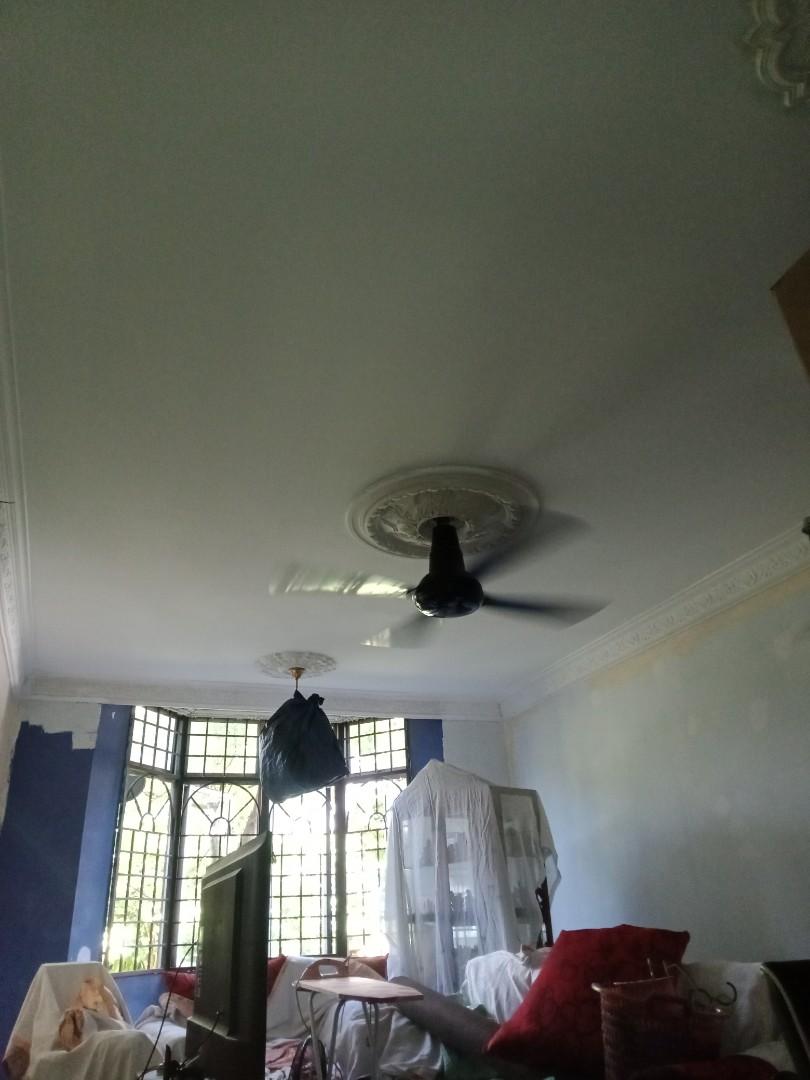 Plaster siling cat rumah pasang lampu, Services, Home Services, Home ...