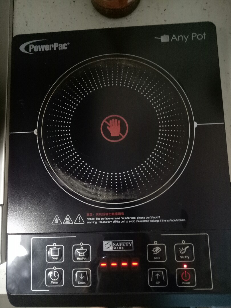 Powerpac electronic ceramic cooker Steamboat ANY POT, TV & Home ...