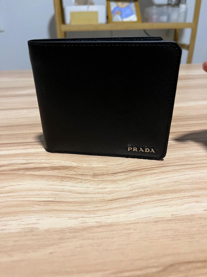 Prada Saffiano Men Wallet, Men's Fashion, Watches & Accessories ...