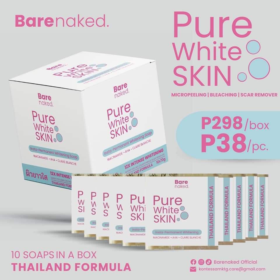 Pure White Skin Soap Barenaked, Beauty & Personal Care, Bath & Body ...