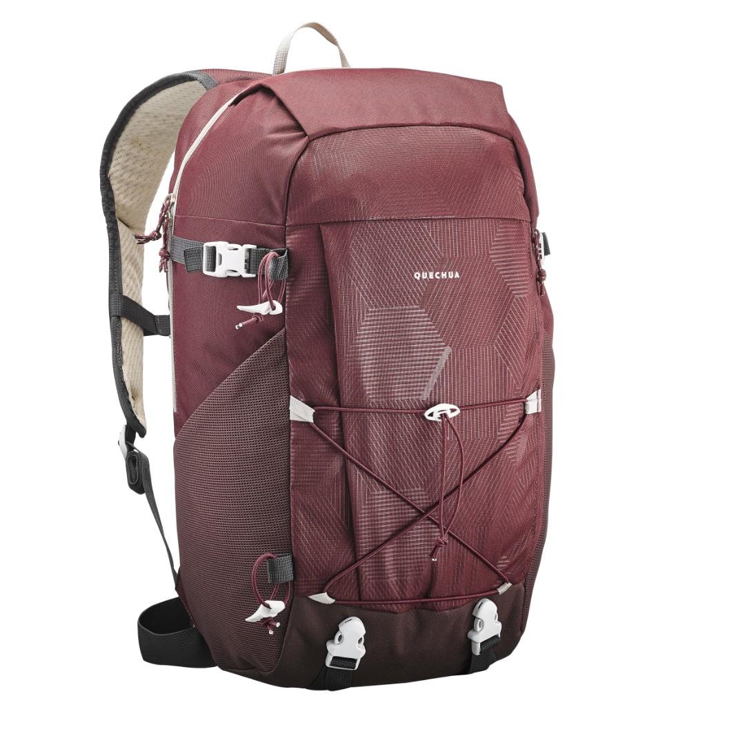 Quechua NH100 30L Hiking Backpack in Burgundy, Hobbies & Toys, Travel ...