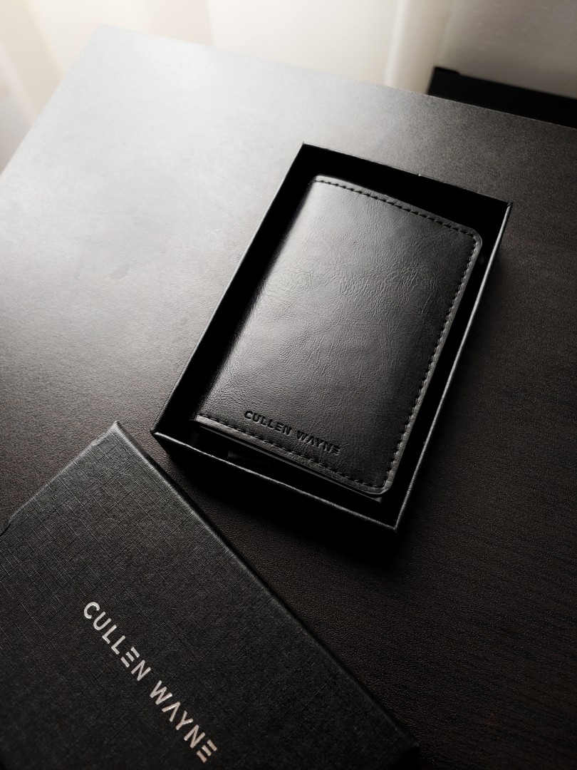 SALE Cullen Wayne Minimalist Leather Wallet The Senator Black, Men's ...