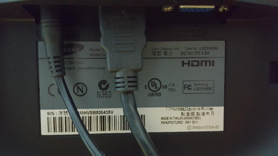 Samsung SyncMaster SA550 27" Full HD LED Monitor, Computers & Tech ...