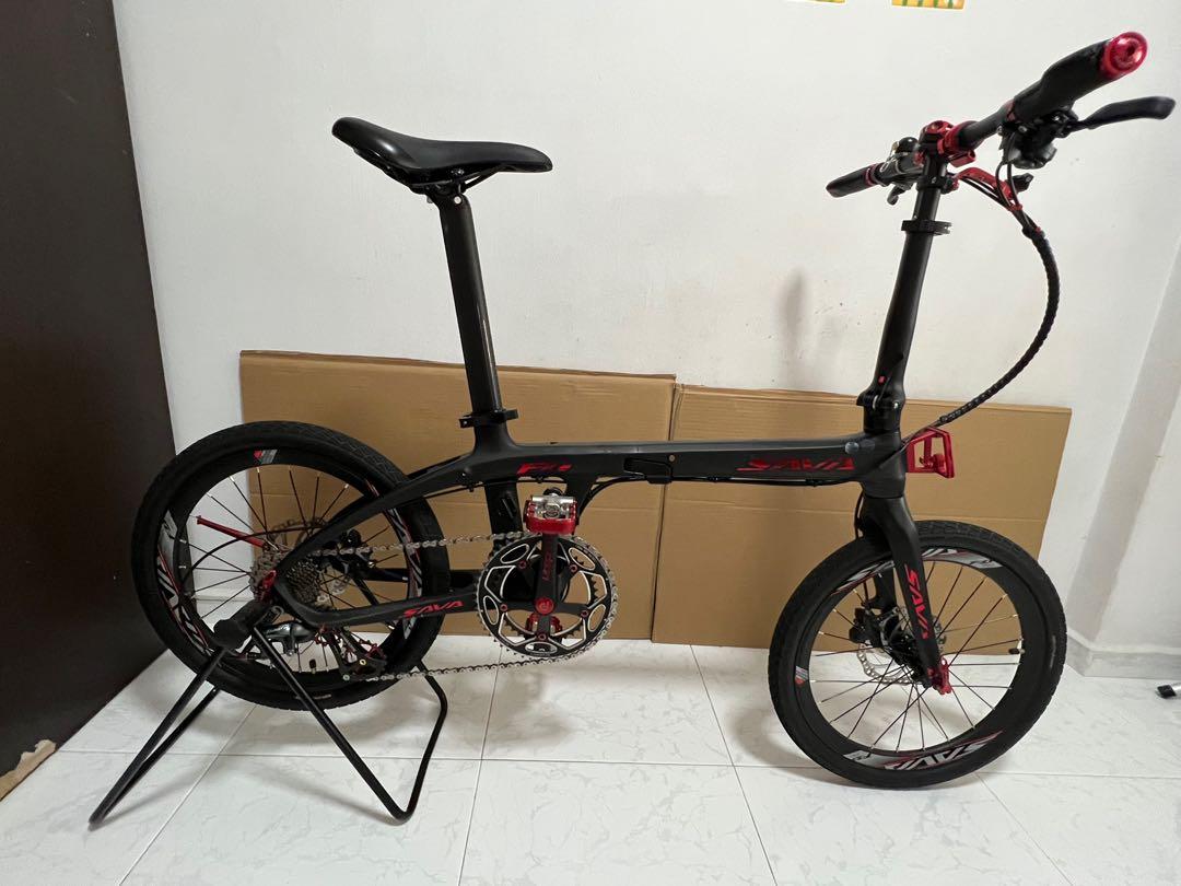 Sava Z1 Shimano tiara 10 speed carbon fiber folding bike, Sports ...