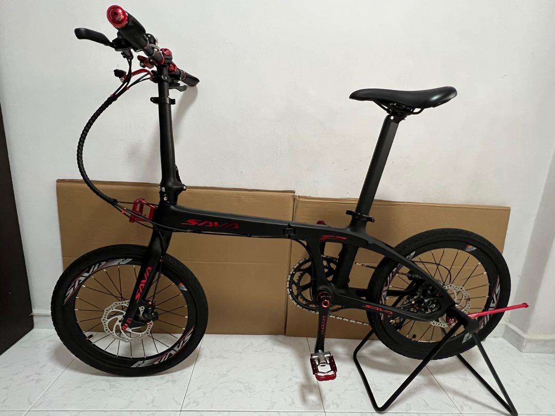 Sava Z1 Shimano tiara 10 speed carbon fiber folding bike, Sports ...