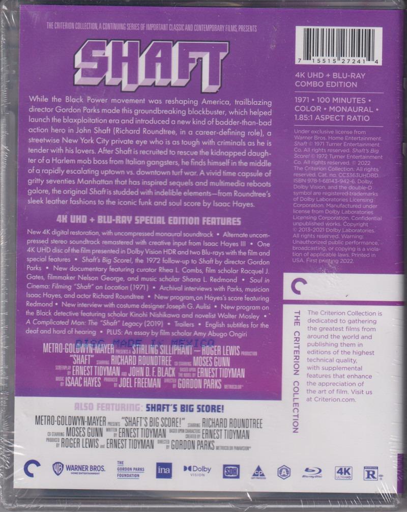 Shaft 4K (Criterion Collection No. 1130) Blu ray / Bluray, Hobbies ...
