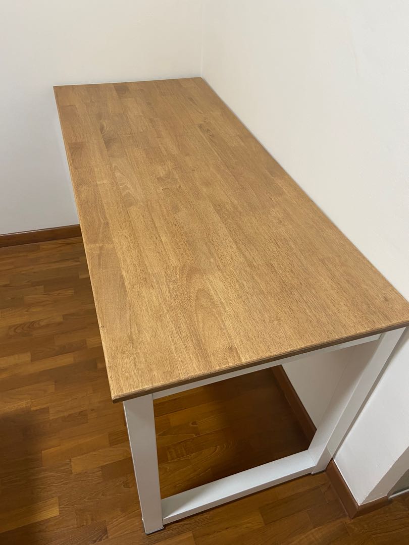 Solid sturdy wood study table - NEW with additional lacquer, Furniture ...