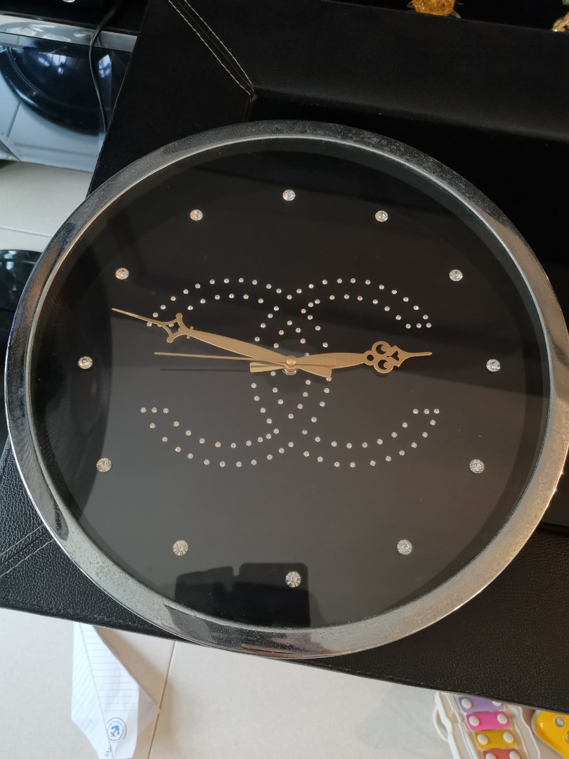 CHANEL Crystal Wall Clock - Need to change clock mechanism box ...