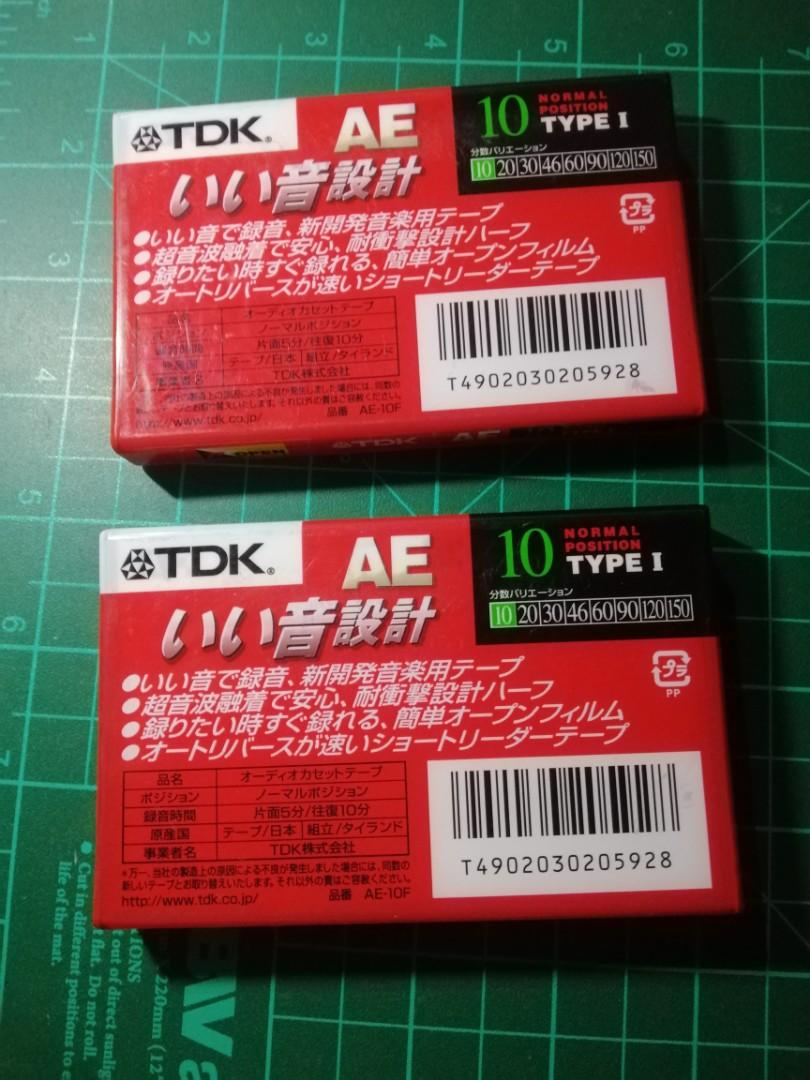 TDK AE 10 Blank Cassette Tapes Sealed, Audio, Portable Audio Accessories on Carousell