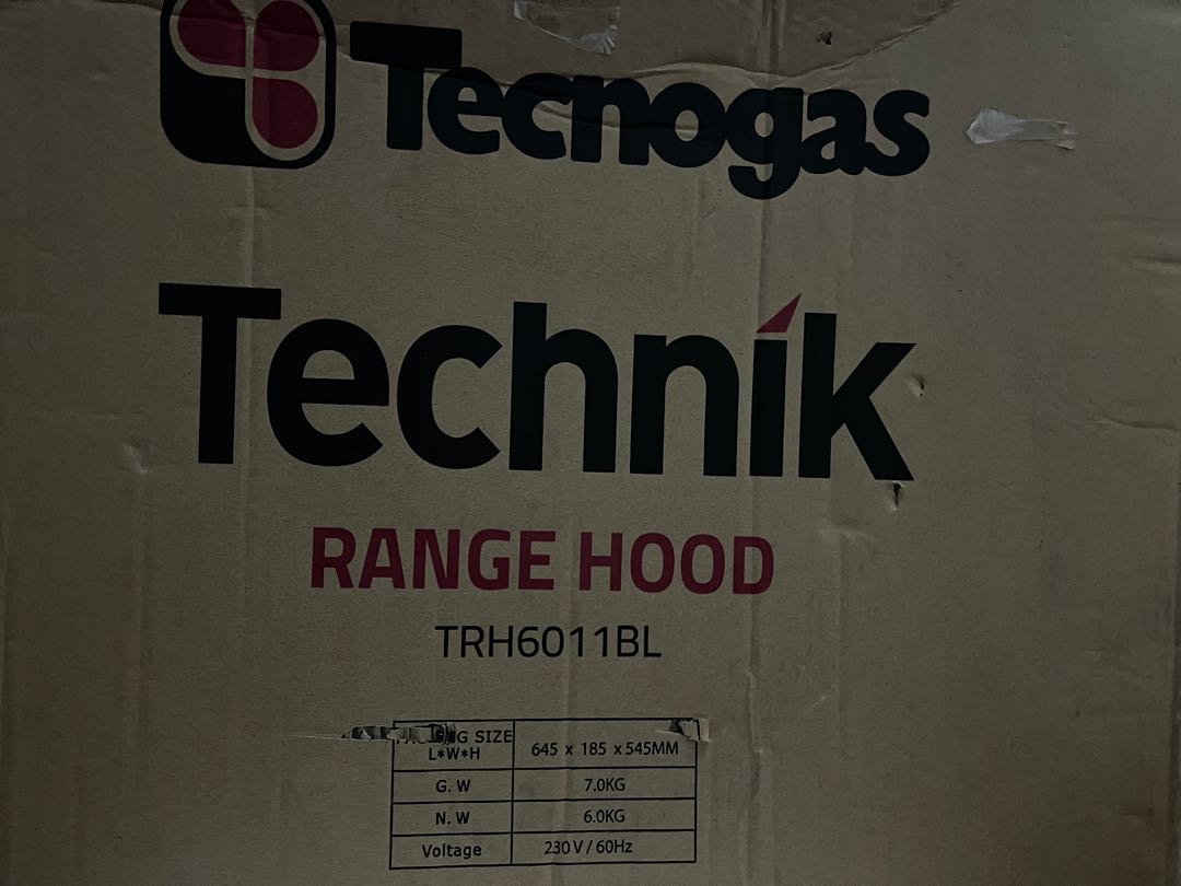 Technogas Tecknic Range Hood 60 cm, Furniture & Home Living, Bathroom ...