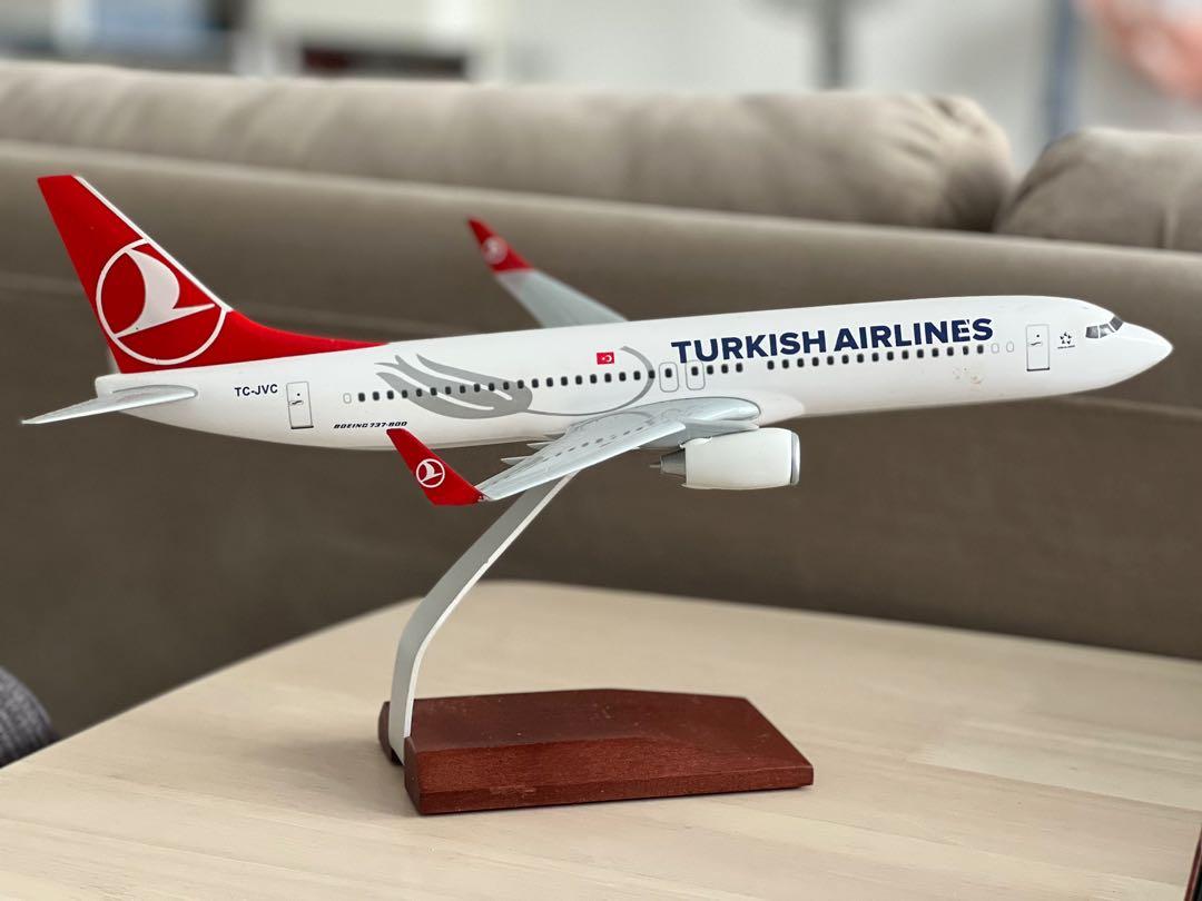 Turkish Airlines airplane model Boeing 737-800 TC-JVC, Hobbies & Toys ...