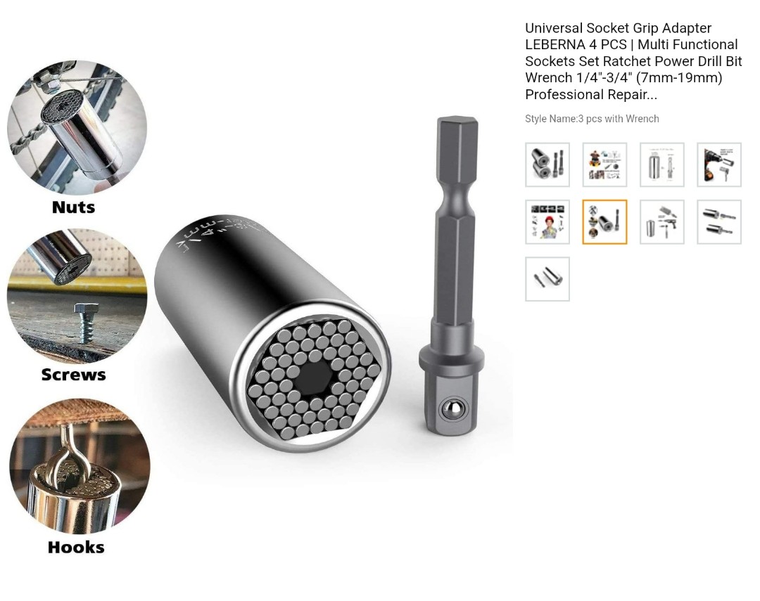 Universal Socket Grip Adapter, Everything Else on Carousell