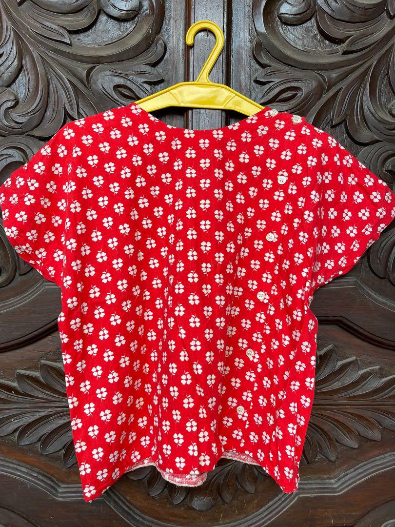 Vintage Red Top, Women's Fashion, Tops, Blouses on Carousell