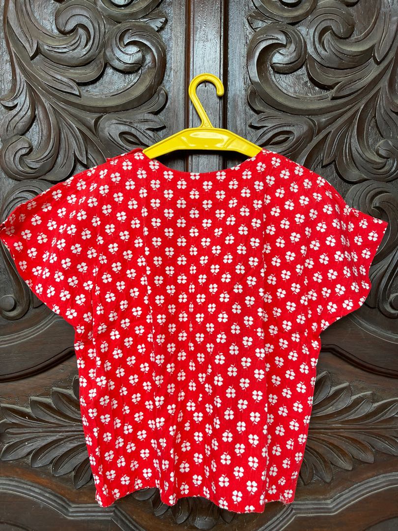 Vintage Red Top, Women's Fashion, Tops, Blouses on Carousell