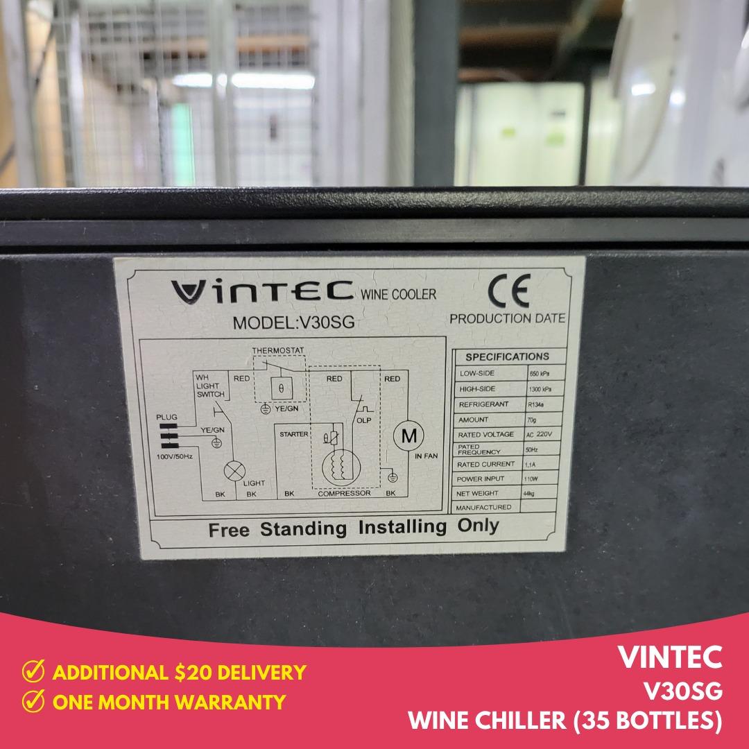 BUY NOW! VINTEC Wine Chiller (35 bottles)_V30SG (91866/91863/90862 ...