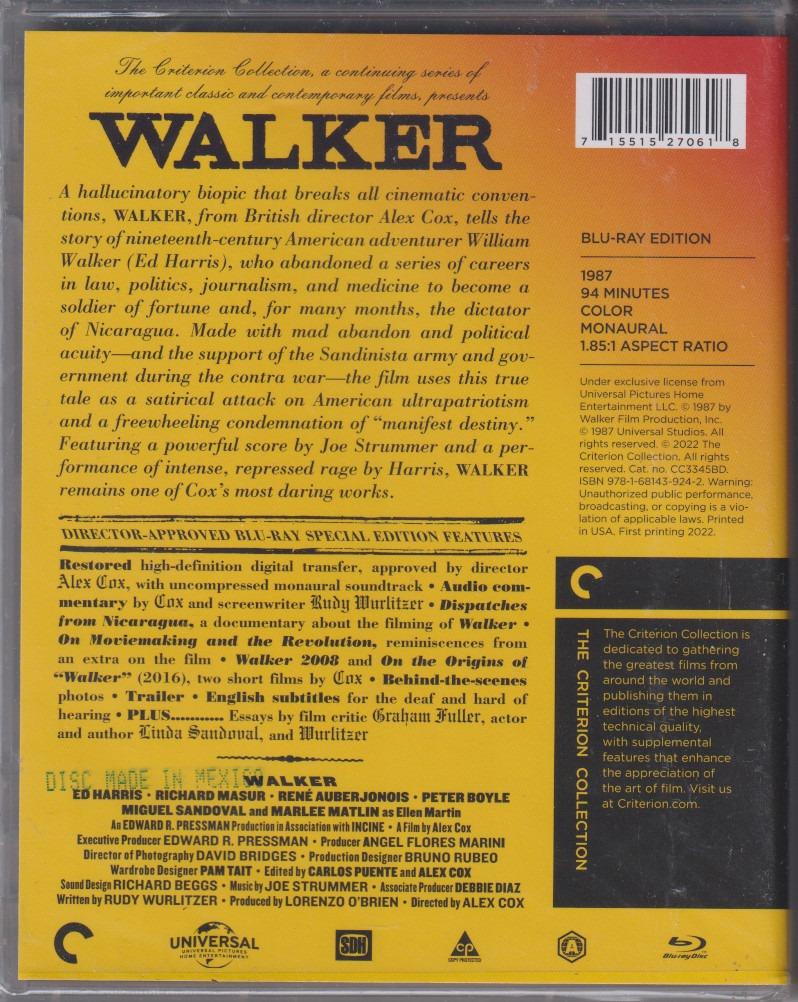 Walker (Criterion Collection No. 423) Blu ray / Bluray, Hobbies & Toys ...