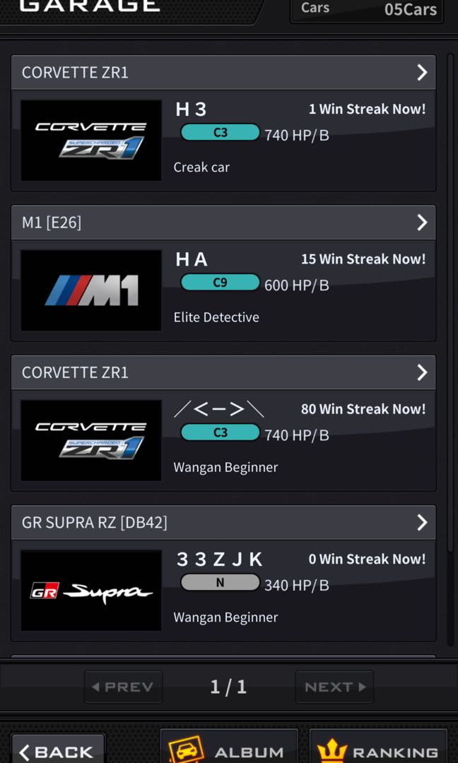 Wangan nimo card full tune corvette 840 , Video Gaming, Video Games ...