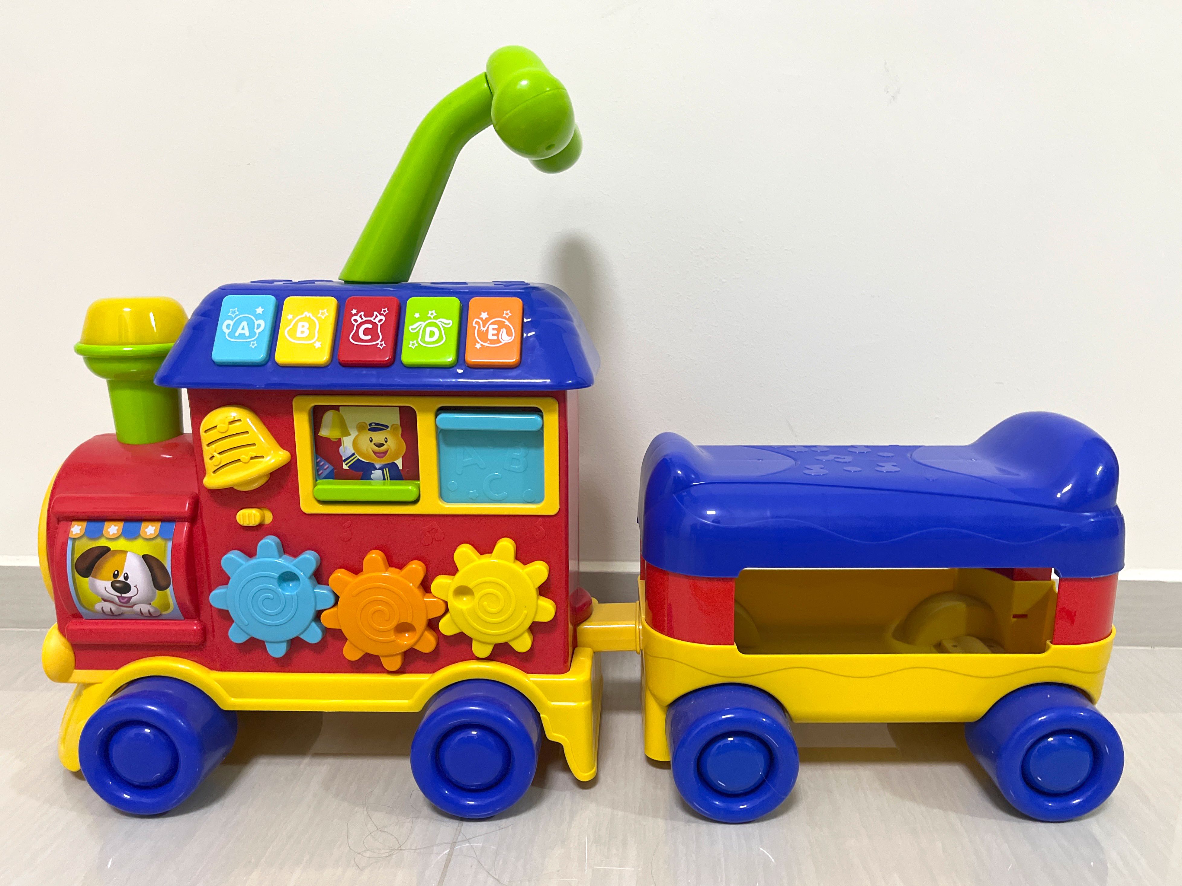 Winfun Walker Ride-On Learning - Blue Train, Babies & Kids, Infant ...