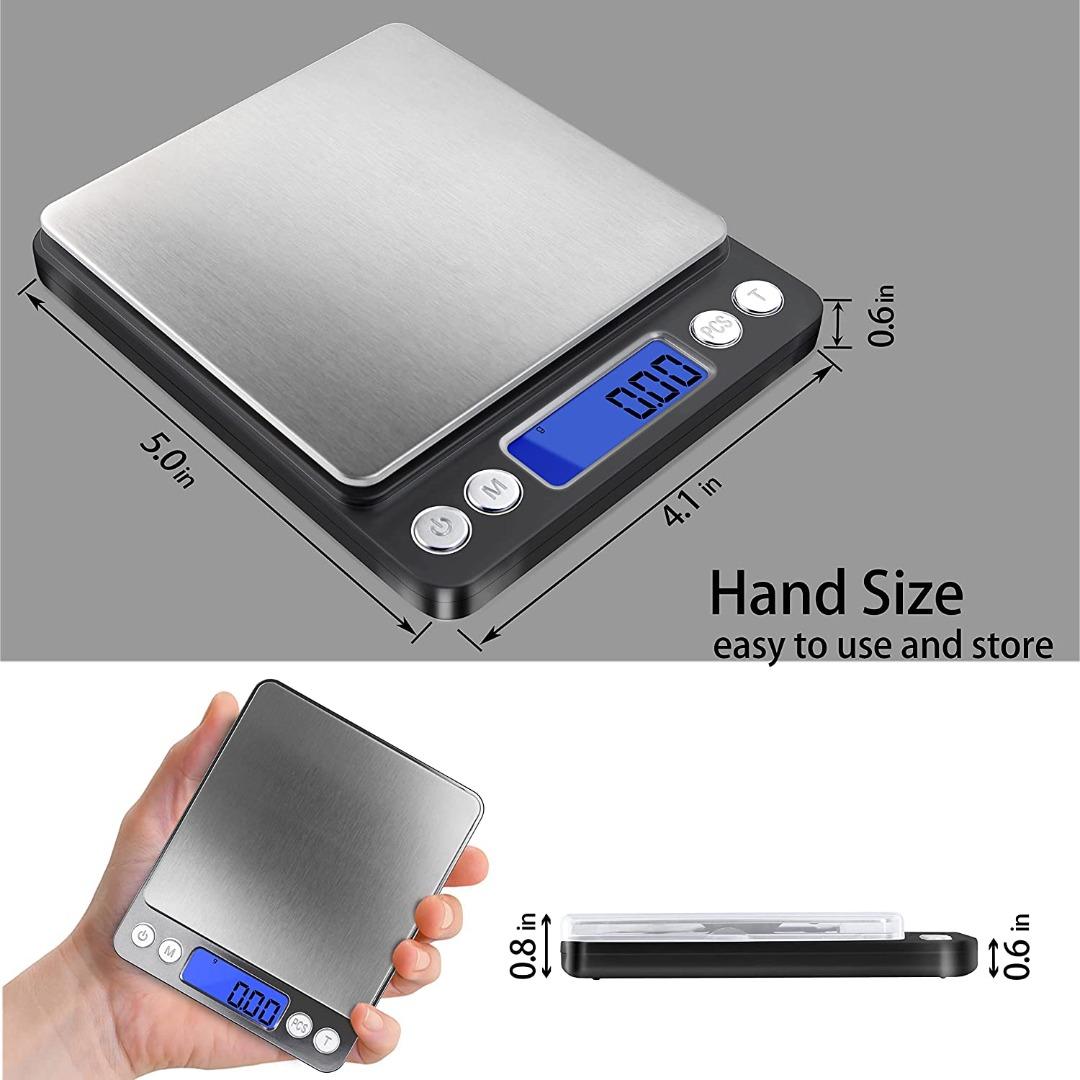 X4701 Digital Gram Scale with 2 Trays, 3000g/ 0.01g Small Jewelry Scale ...