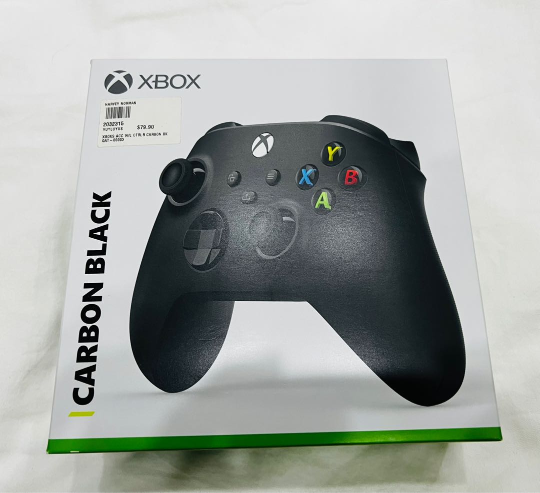 Xbox Controller Carbon Black (Wireless), Video Gaming, Gaming ...