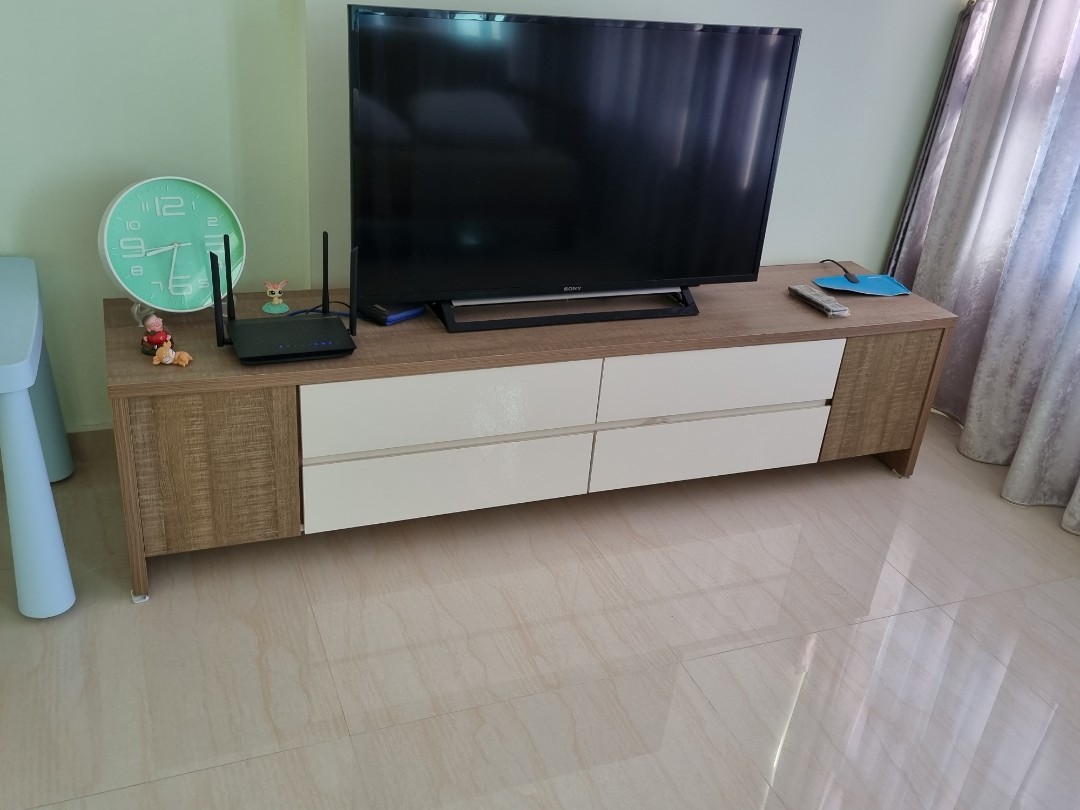 180cm TV console Scandinavian Japanese Zen minimalist, Furniture & Home ...