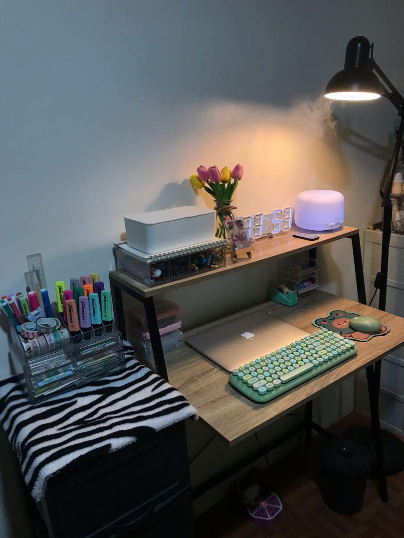 2 layer study table, Furniture & Home Living, Furniture, Tables & Sets ...